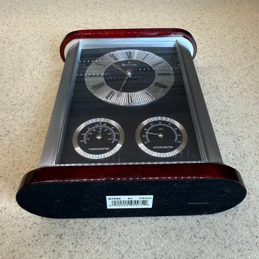 Bulova | Accents | Bulova Belvedere Executive Deskmantel Clock B759 ...